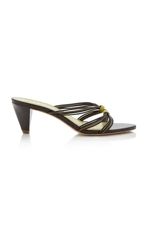 Staud Carrie Leather Mules - Brown