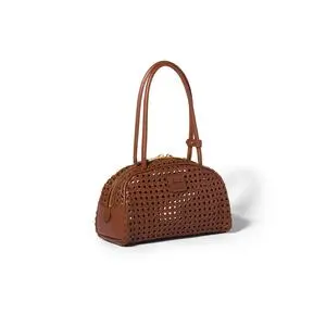 Miu Miu Beau Woven Leather Top Handle Bag