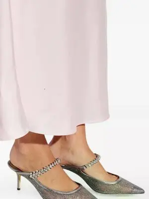 JIMMY CHOO Bing Crystal-embellished Mesh Mules