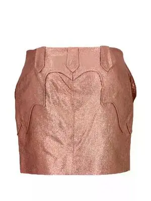 TOM FORD Metallic Western-style Mini Skirt - Orange
