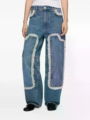 GANNI Audri Lace-trimmed Jeans