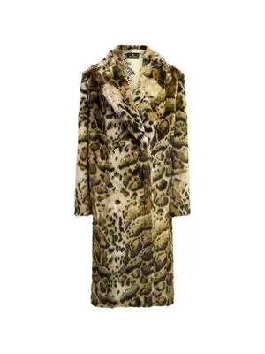 Etro Faux Fur Leopard-print Coat