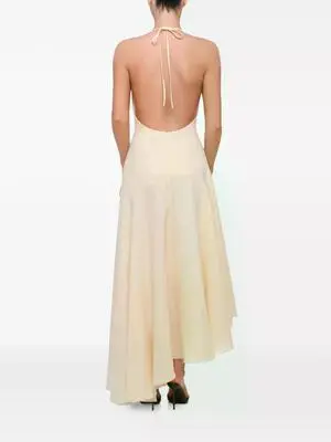 ANOUKI Asymmetric Open-back Maxi Dress
