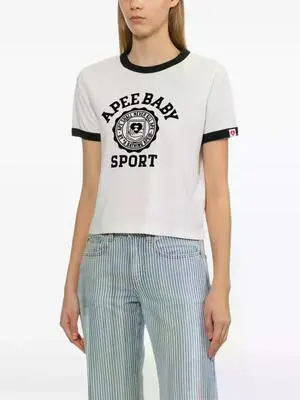 AAPE BY *A BATHING APE Graphic Ringer T-shirt - White