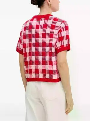 Barbour Esther Gingham Knit Top