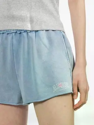 AAPE BY *A BATHING APE Logo Print Shorts - Blue