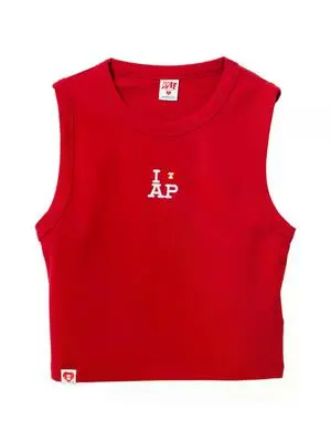 AAPE BY *A BATHING APE Ribbed Knit Racer Back Tank Top - Red