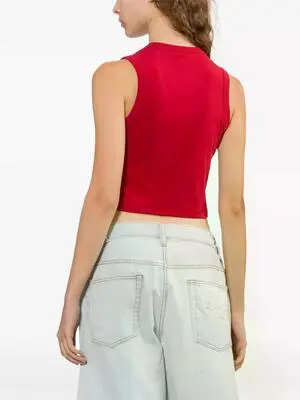 AAPE BY *A BATHING APE Ribbed Knit Racer Back Tank Top - Red