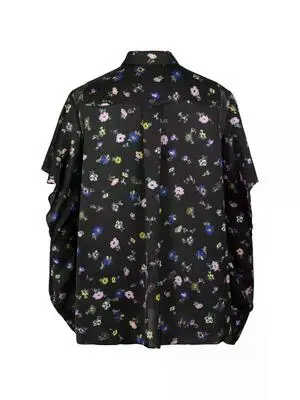 Sacai Floral-print Ruffle Sleeve Blouse