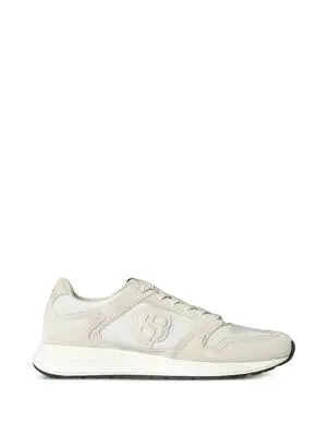 BOSS Suede Panelled Mesh Sneakers - Neutrals