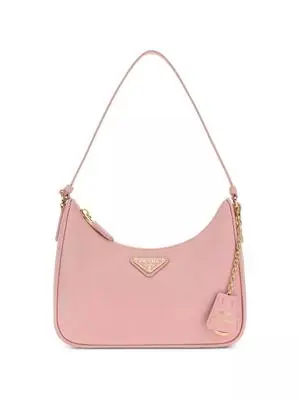 Prada Mini Re-edition 2005 Saffiano Leather Shoulder Bag - Pink