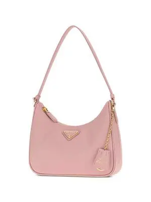 Prada Mini Re-edition 2005 Saffiano Leather Shoulder Bag - Pink