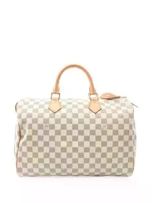 LOUIS VUITTON Speedy 35 Damier Azur Tote Bag - Neutrals