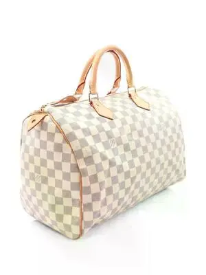 LOUIS VUITTON Speedy 35 Damier Azur Tote Bag - Neutrals