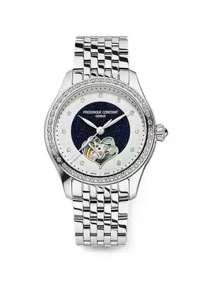 FREDERIQUE CONSTANT Classics Automatic Watch With Diamond Bezel - Blue