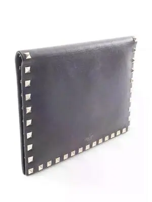 Valentino Garavani Rockstud Leather Clutch Bag - Black