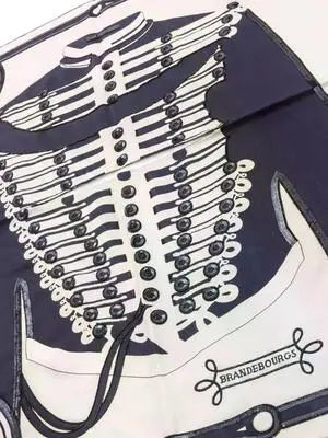 Hermès Brandebourgs Tattoo Silk Scarf