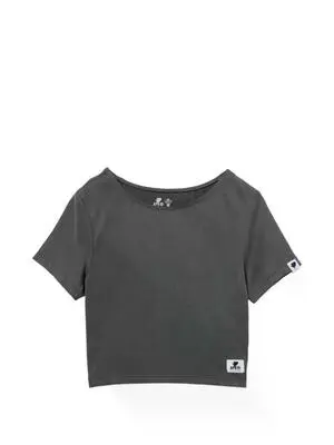 AAPE BY *A BATHING APE Logo-patched Crop T-shirt - Grey
