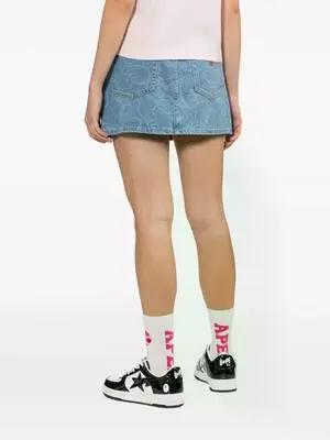 AAPE BY *A BATHING APE Graphic-print Denim Mini Skirt