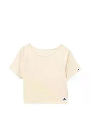 AAPE BY *A BATHING APE Apee™ A Bathing Ape® Logo-patched Cropped T-shirt - Neutrals