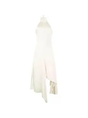 Victoria Beckham Halterneck Draped Maxi Dress