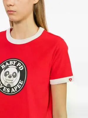 AAPE BY *A BATHING APE Contrast-trim Graphic T-shirt