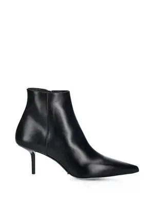 Max Mara Pointed Toe Leather Ankle Boots
