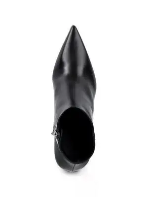 Max Mara Pointed Toe Leather Ankle Boots