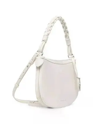 Armani Exchange Braided Handle Logo Charm Shoulder Bag