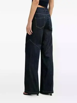 BLUGIRL Seam-detail Wide-leg Jeans - Blue