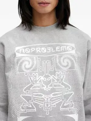 NO PROBLEMO Oversized Graphic Print Sweatshirt