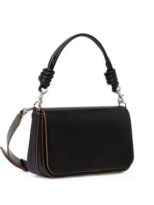 BENETTON Knotted-handle Shoulder Bag - Black