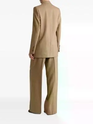 Etro Double-breasted Wool Jacquard Jacket With Striped Pattern