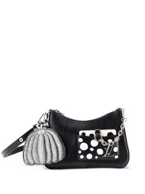 LOUIS VUITTON Marellini Hobo Bag In Epi Leather With Yayoi Kusama Infinity Dots - Black