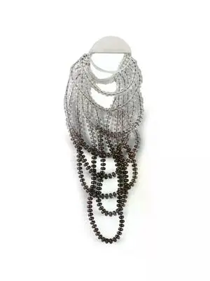 Emporio Armani Multi-strand Beaded Necklace - Grey