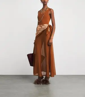 Zimmermann Scarf-detail Maxi Dress - Orange