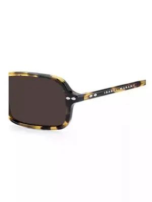 Isabel Marant Tortoiseshell Effect Rectangle Frame Sunglasses