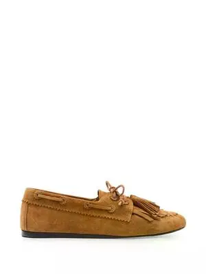 Isabel Marant Étoile Braided Suede Loafers - Brown