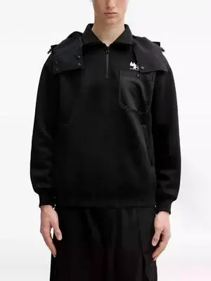 NEIGHBORHOOD Logo-print Detachable Hood Hoodie - Black