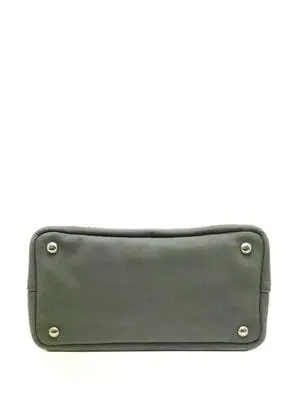 Prada Small Canvas Logo Satchel - Grey