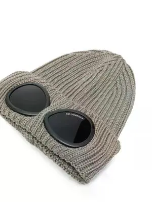 C.P. COMPANY Goggle Detail Beanie - Green