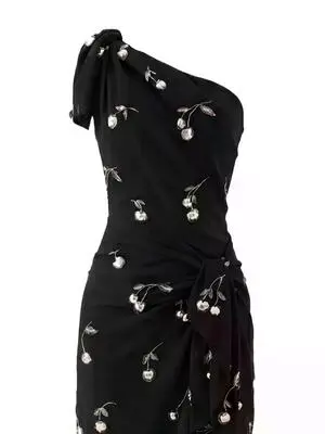 Monse One-shoulder Maxi Dress With Cherry Embroidery