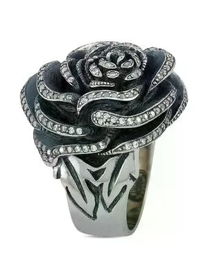 KING BABY STUDIO Sterling Pavé Cubic Zirconia Rose Ring
