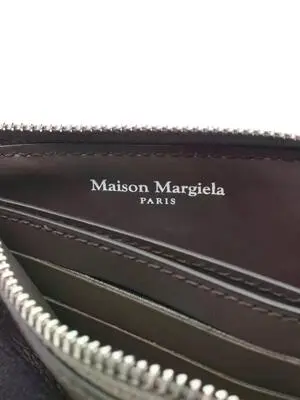 MAISON MARGIELA 2010s L-shaped Zipper Coin Purse - Brown