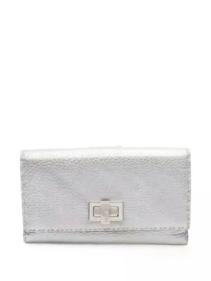 Fendi 2010s Peekaboo Selleria Wallet - Silver