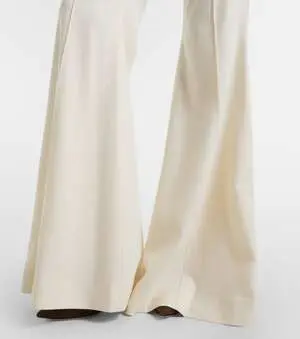 Costarellos Daline Wool-blend Flared Trousers