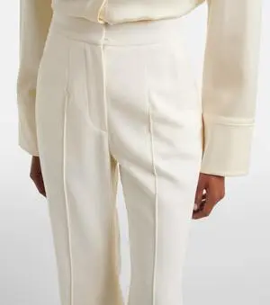 Costarellos Daline Wool-blend Flared Trousers