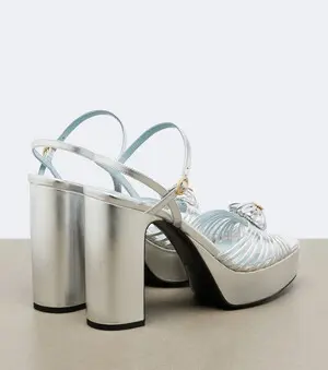 Valentino Garavani Cour Royal Platform Sandals - Silver