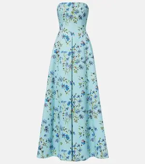 EMILIA WICKSTEAD Ragna Floral Taffeta Faille Gown