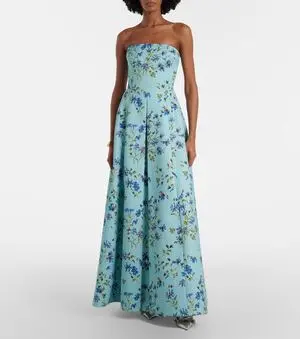 EMILIA WICKSTEAD Ragna Floral Taffeta Faille Gown